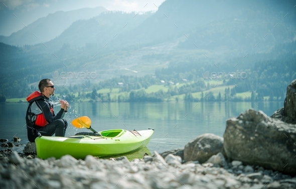 Recreational Lake Kayaking Stock Photo by duallogic | PhotoDune