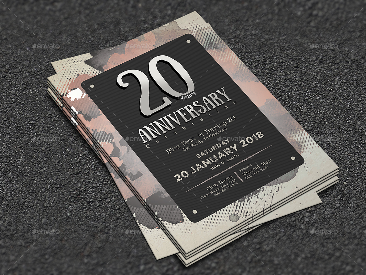 Anniversary Invitation, Print Templates | GraphicRiver