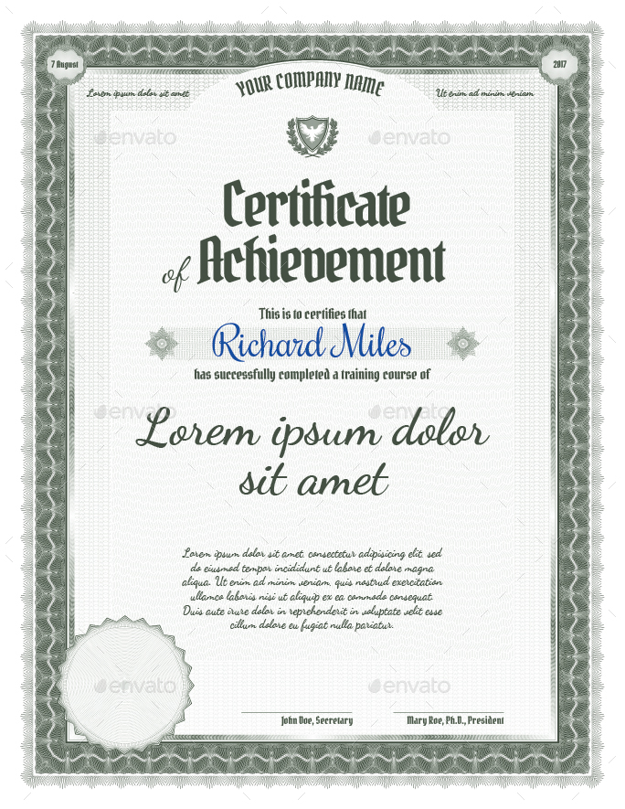 Certificate of Achievement by ZEuS1898 | GraphicRiver
