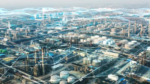 Smart factory concept. Communication network. INDUSTRY4.0, Stock Footage