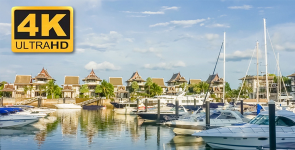 View of Sea Bay with Yachts, Stock Footage | VideoHive