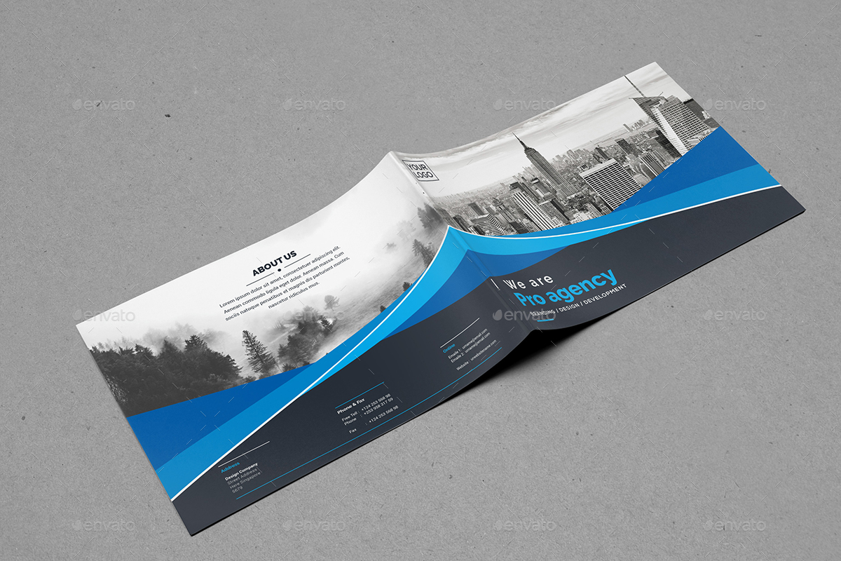 Landscape Bi-Fold, Print Templates | GraphicRiver