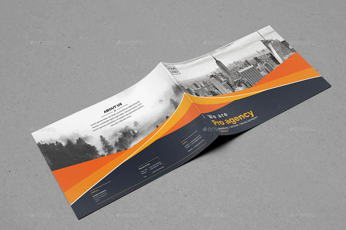 Landscape Bi-Fold, Print Templates | GraphicRiver
