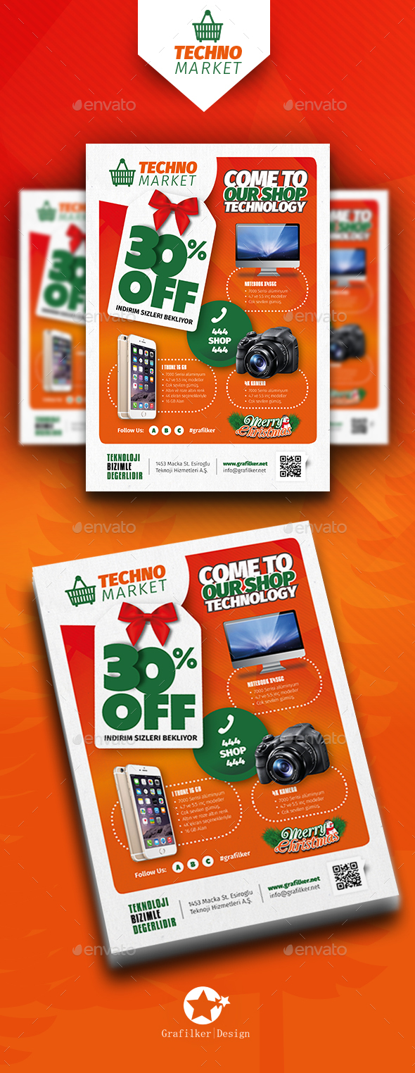 Technology Shop Flyer Templates by grafilker | GraphicRiver