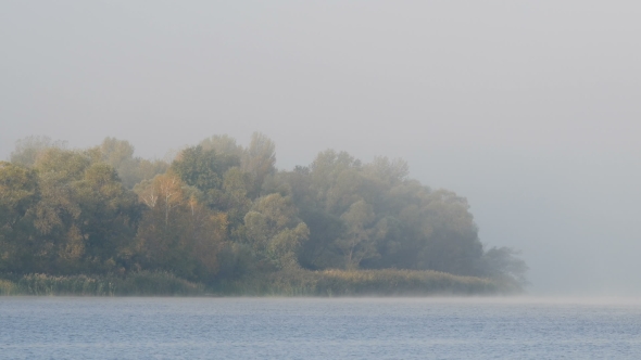 Morning Smoke At Beautiful Sunrise, Stock Footage | VideoHive