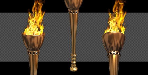 Fire Torch - Classic - Gold - Pack of 2, Motion Graphics | VideoHive