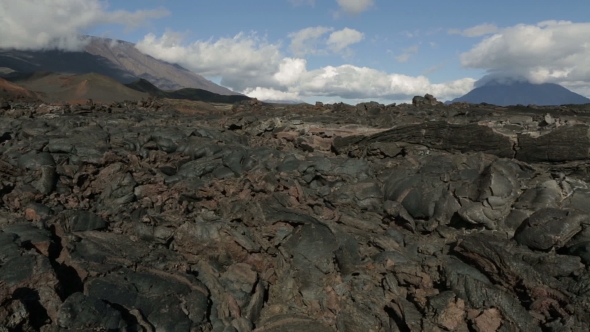 Frozen Lava Flow Resulting From Eruption, Stock Footage | VideoHive