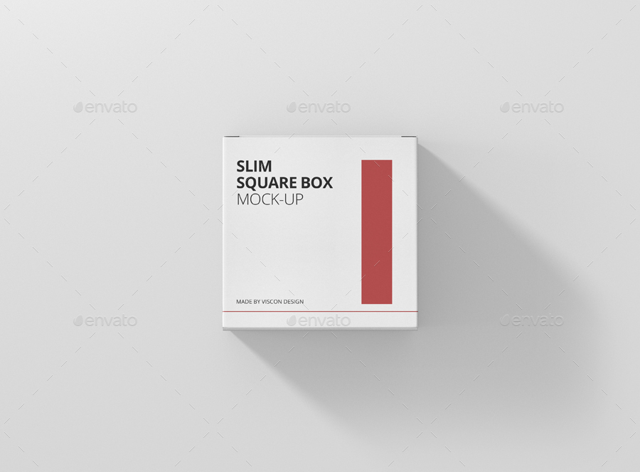 Package Box Mock-Up - Slim Square, Graphics | GraphicRiver