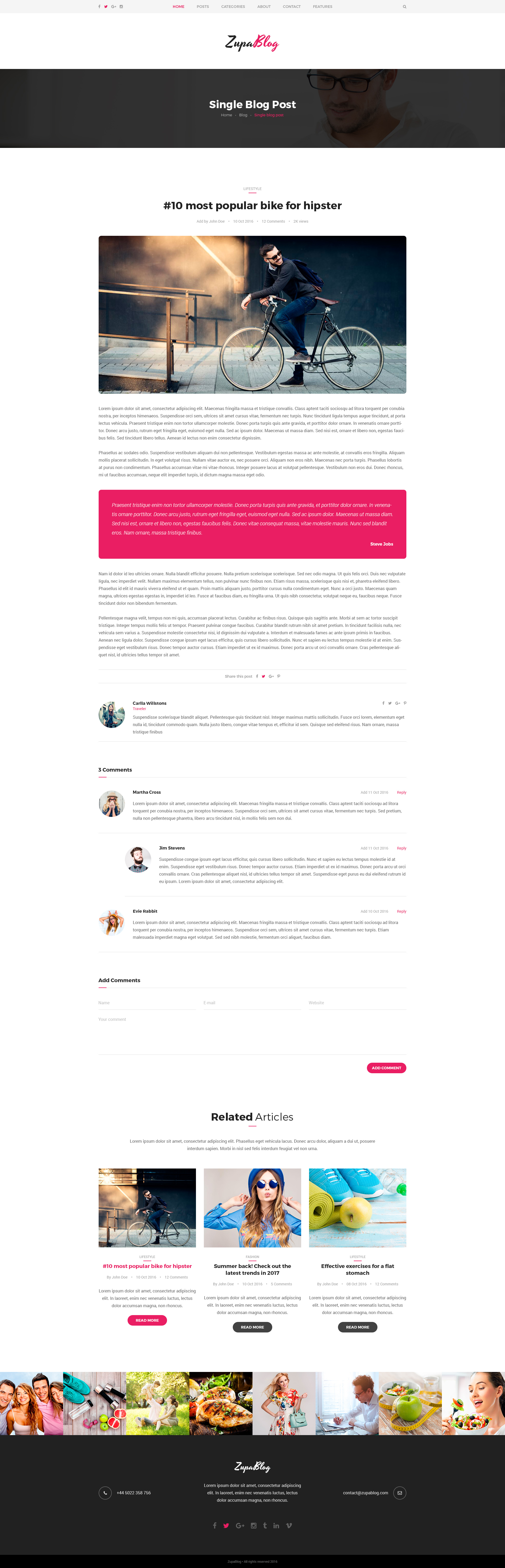 ZupaBlog – Creative Blog and Magazine PSD Template by artbart | ThemeForest