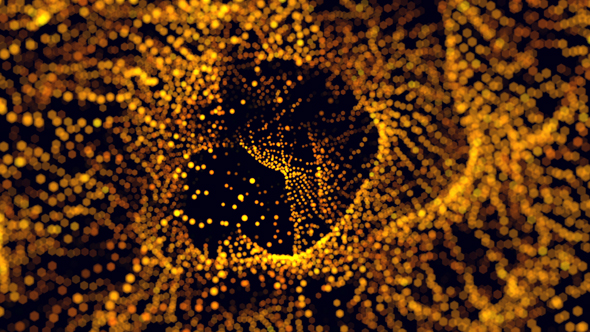 Cinematic Golden Particles Undulating, Motion Graphics | VideoHive