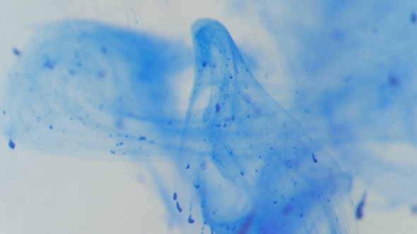 Blue Ink Drops In Water, Stock Footage | VideoHive