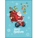 Santa Claus Ride Electric Segway, Elf Flying Drone by prostockstudio