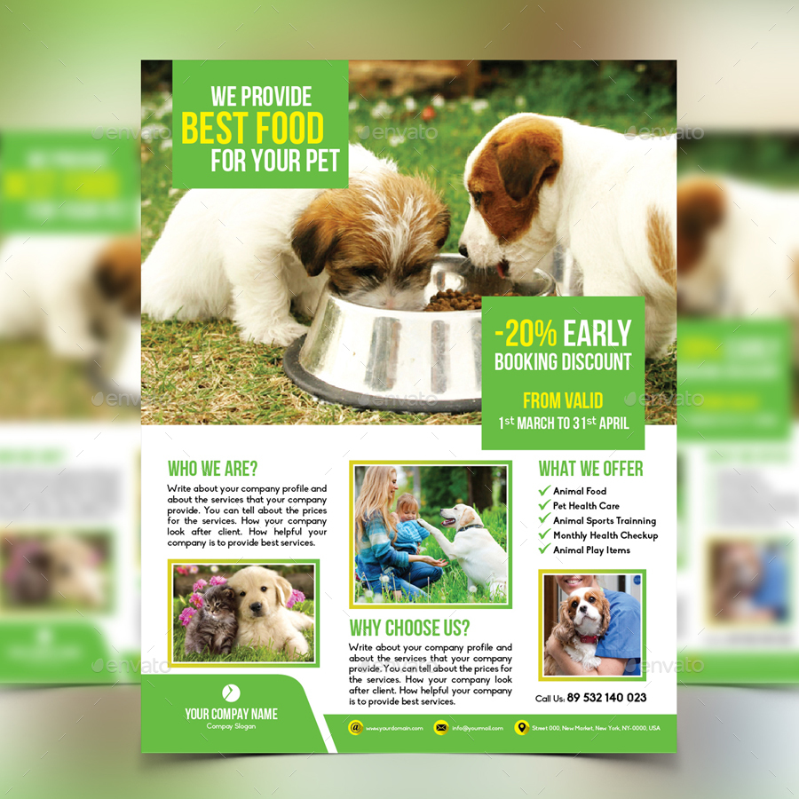 Dog Food Flyer, Print Templates | GraphicRiver