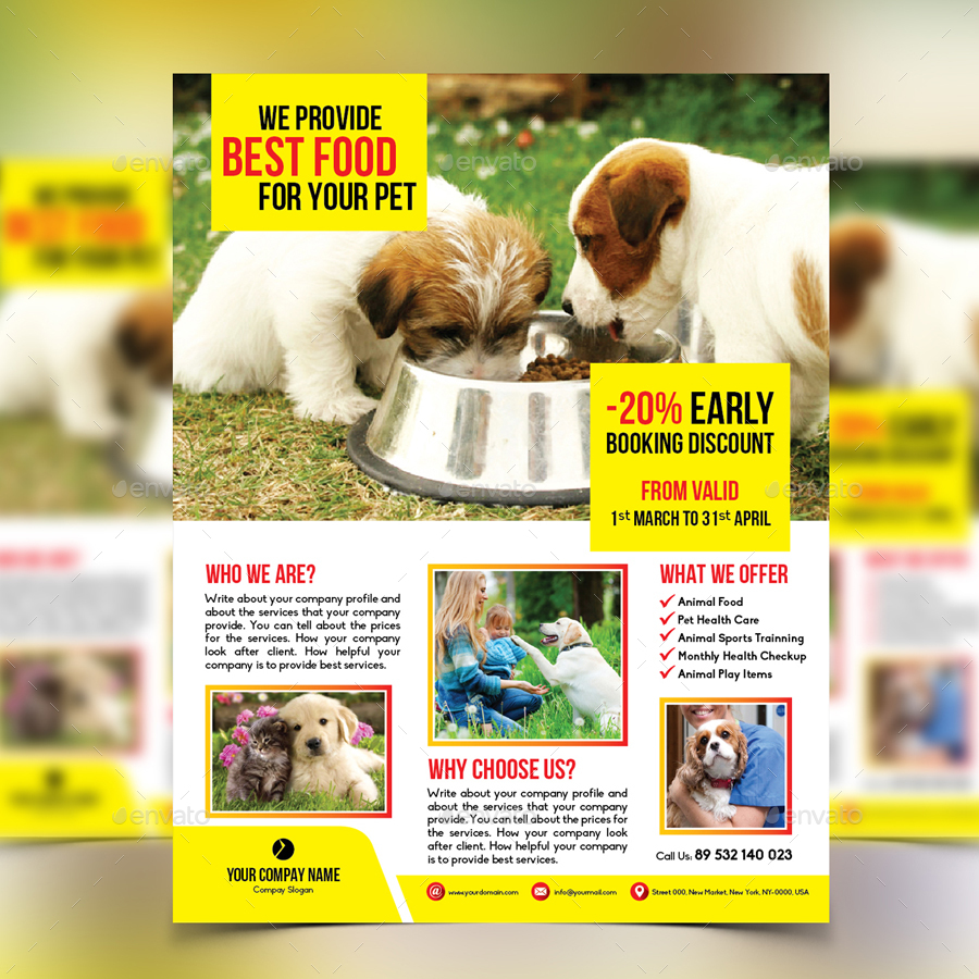Dog Food Flyer, Print Templates | GraphicRiver