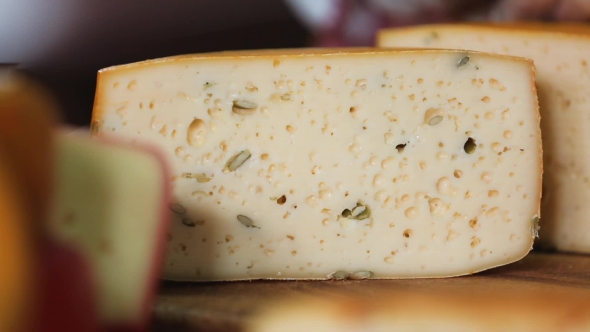Fresh Natural Cheese With Spices, Stock Footage | VideoHive