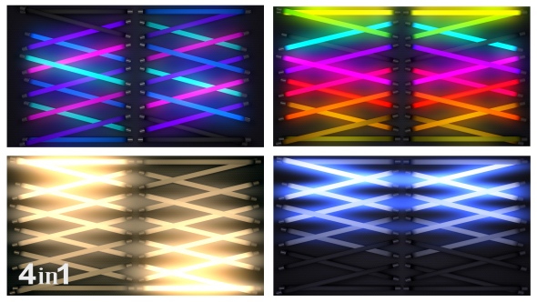 Colorful Neon Light Panel (4-Pack), Motion Graphics | VideoHive
