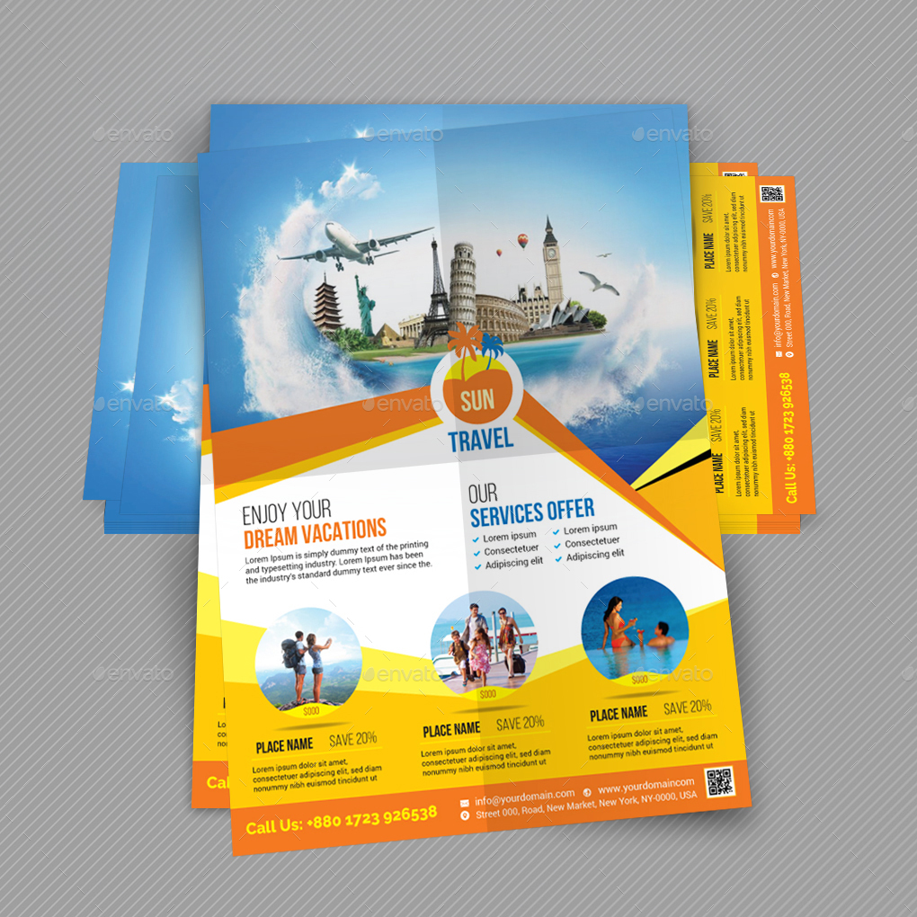 Travel Flyer Bundle, Print Templates | GraphicRiver