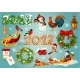 Christmas And New Year Festive Icon Set, Vectors | GraphicRiver