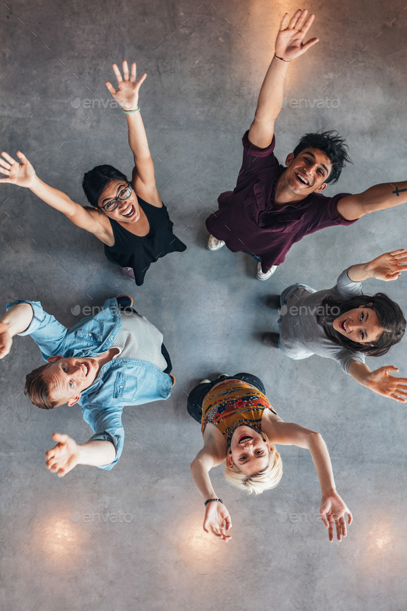 University students cheering Stock Photo by jacoblund | PhotoDune