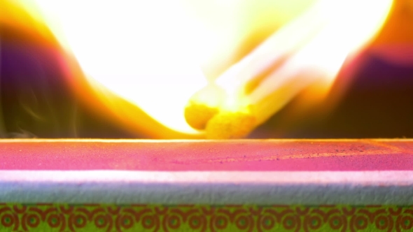 Ignition Match On Matchbox, Stock Footage | VideoHive