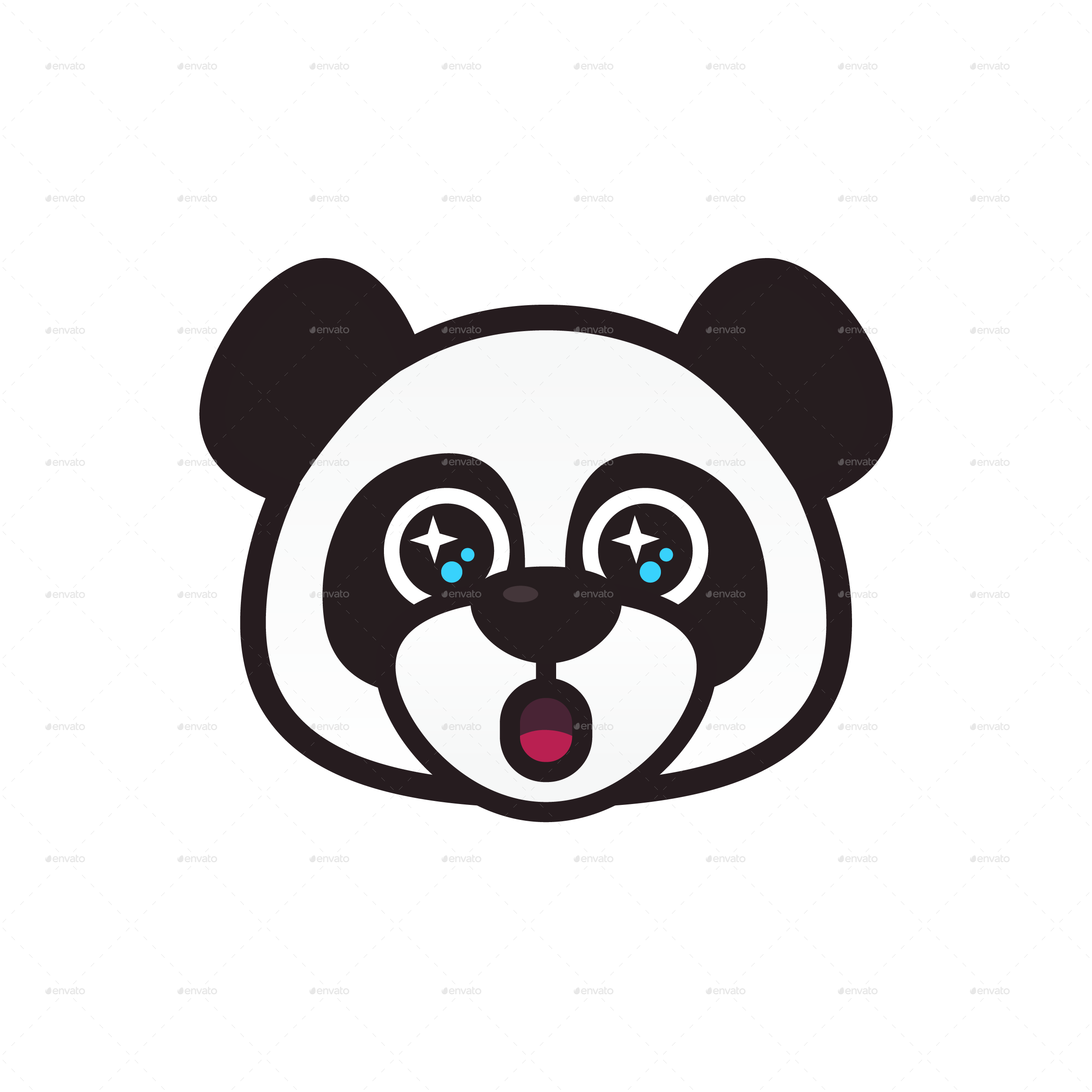 Panda Emoticon, Vectors | GraphicRiver