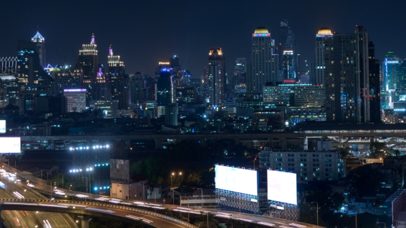 Downtown City Night, Stock Footage | VideoHive