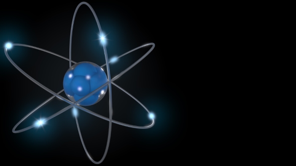 Blue Stylized Atom And Electrons, Motion Graphics | VideoHive