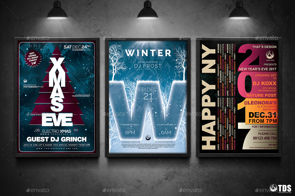Winter Events Flyer Bundle V3 by lou606 | GraphicRiver