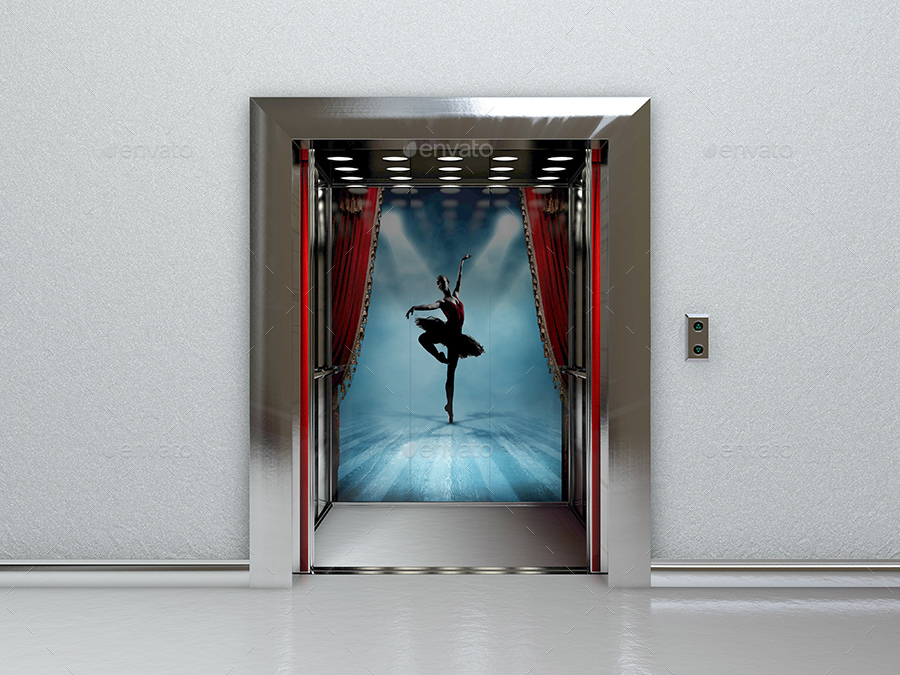 Elevator Mockup, Graphics | GraphicRiver