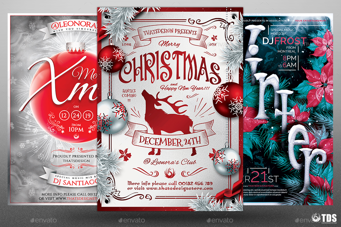 Winter Events Flyer Bundle V4 by lou606 | GraphicRiver