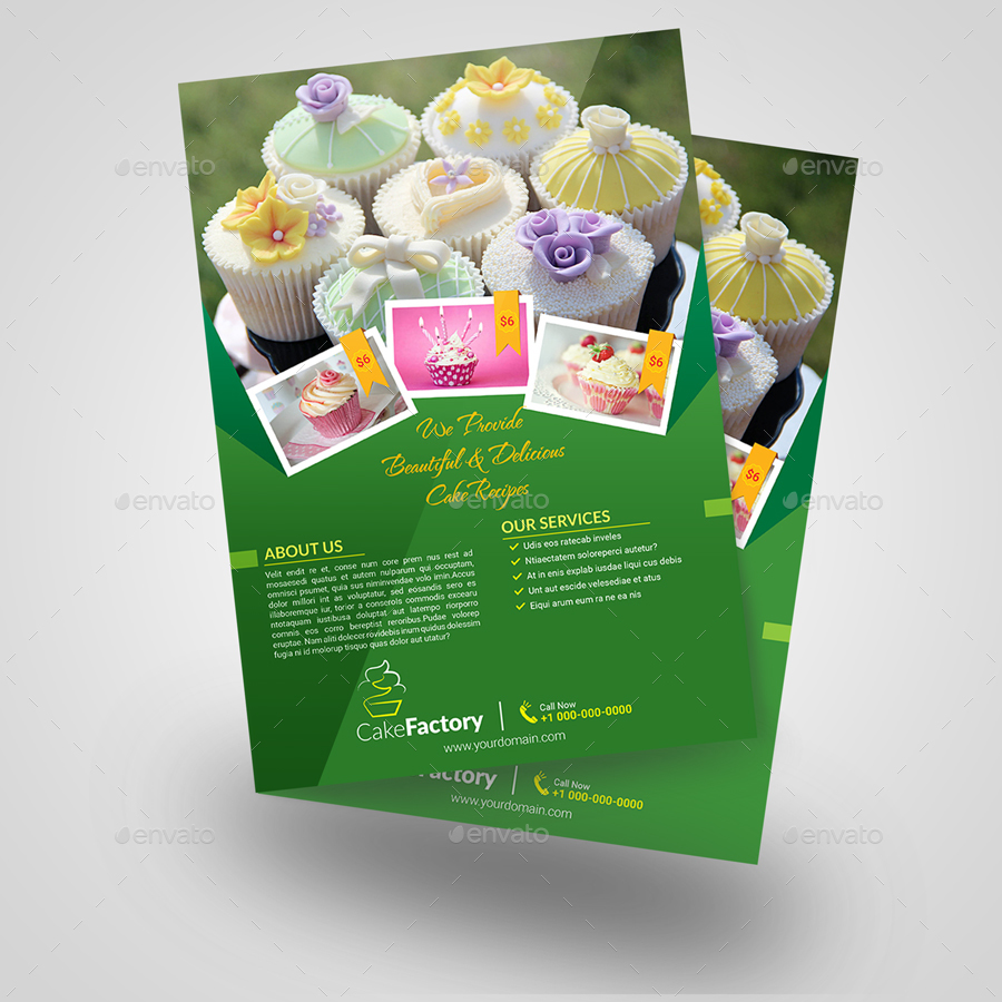 Cake Shop Flyer Bundle, Print Templates | GraphicRiver