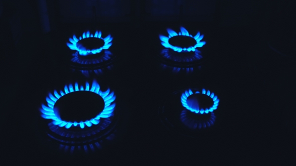 Blue Natural Gas. Gas Flame., Stock Footage | VideoHive