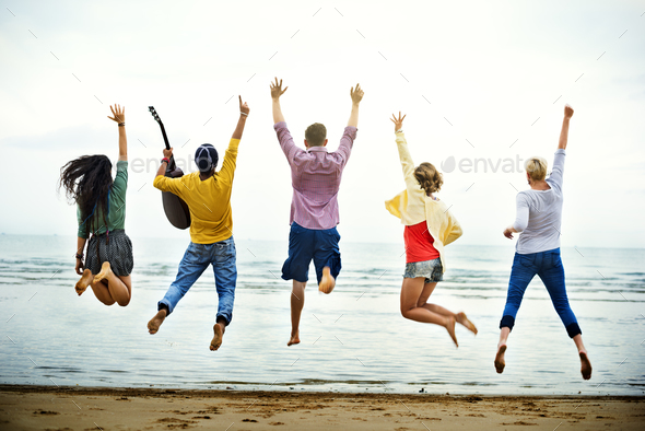 Group Of People Jumping Concept Stock Photo by Rawpixel | PhotoDune