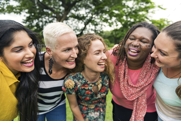 Group of Women Socialize Teamwork Happiness Concept Stock Photo by Rawpixel