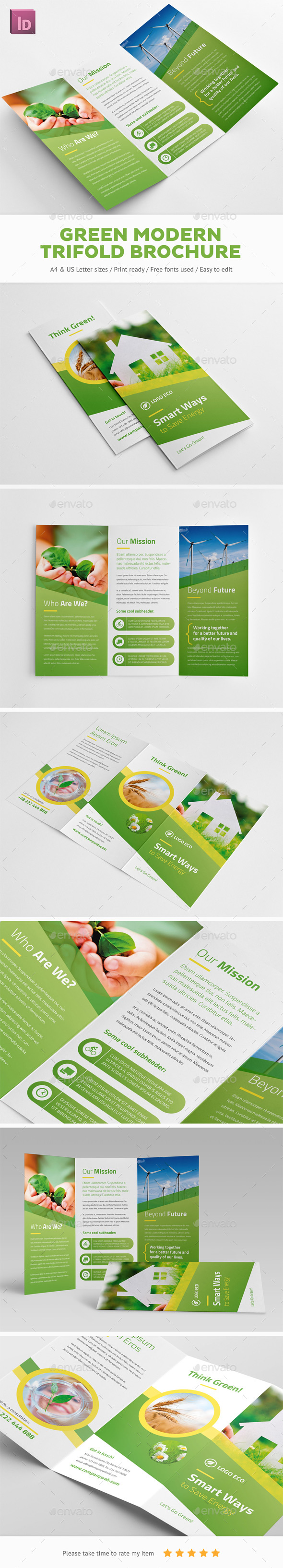 Green Modern Trifold Brochure by Snowboy | GraphicRiver