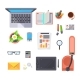 Office Workplace Objects Set, Vectors | GraphicRiver