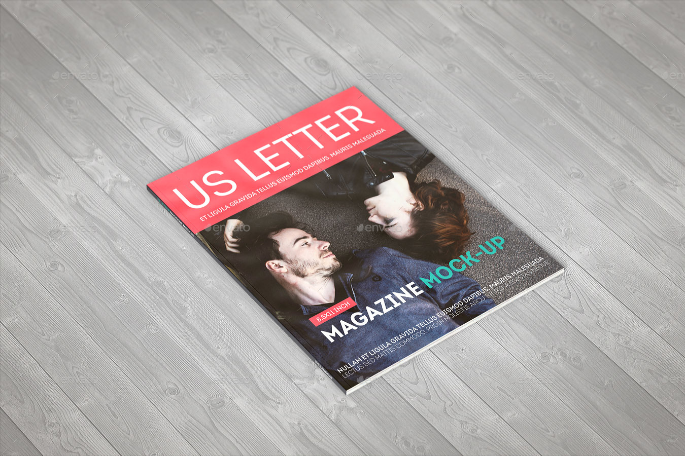 US Letter Magazine Mock-up, Graphics | GraphicRiver