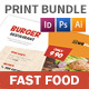 Fast Food Restaurant Menu Print Bundle, Print Templates | GraphicRiver