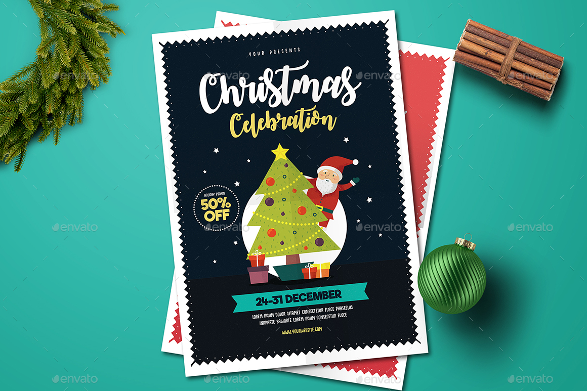 Christmas Celebration Flyer, Print Templates | GraphicRiver