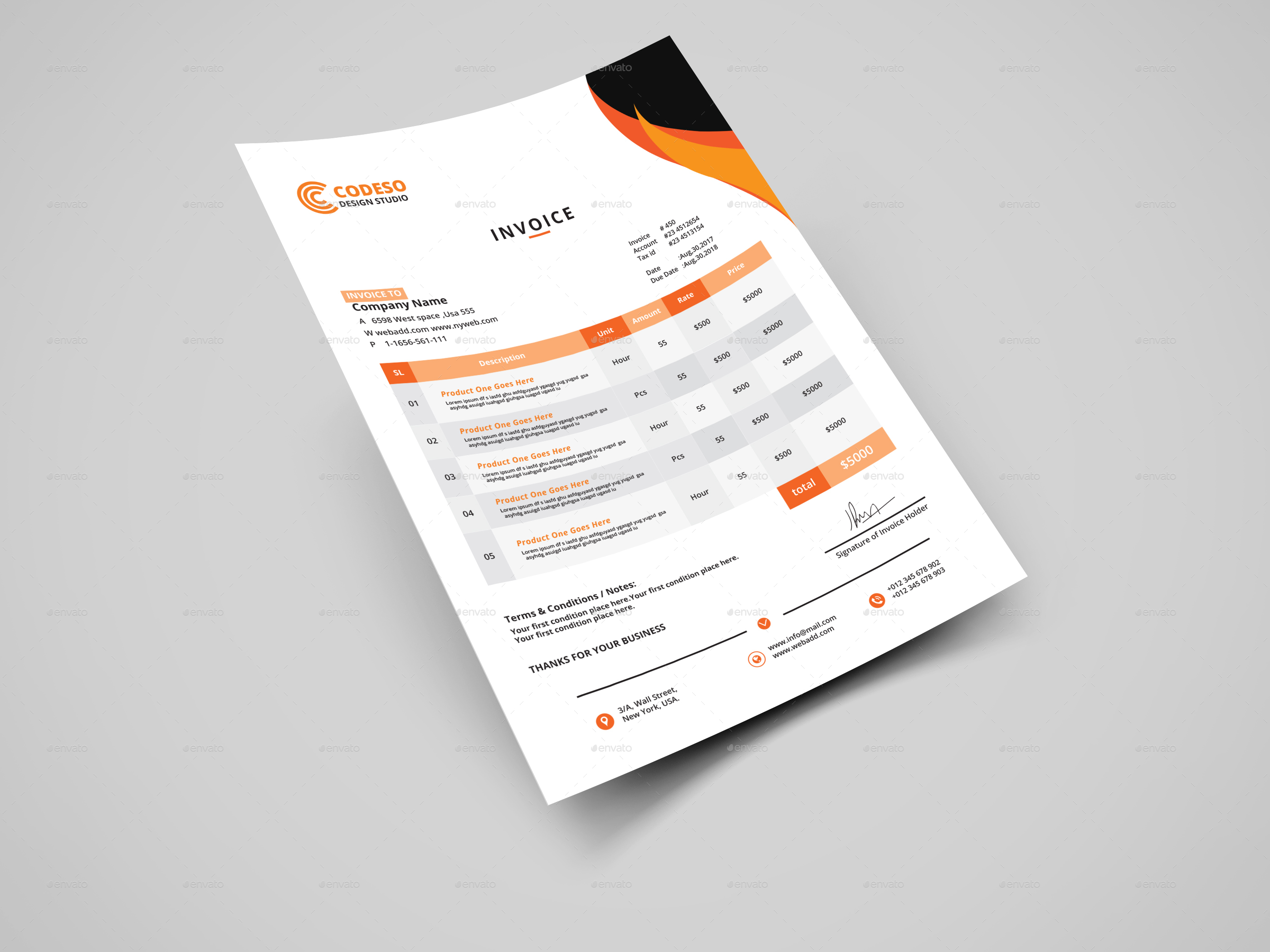 Invoice, Print Templates | GraphicRiver