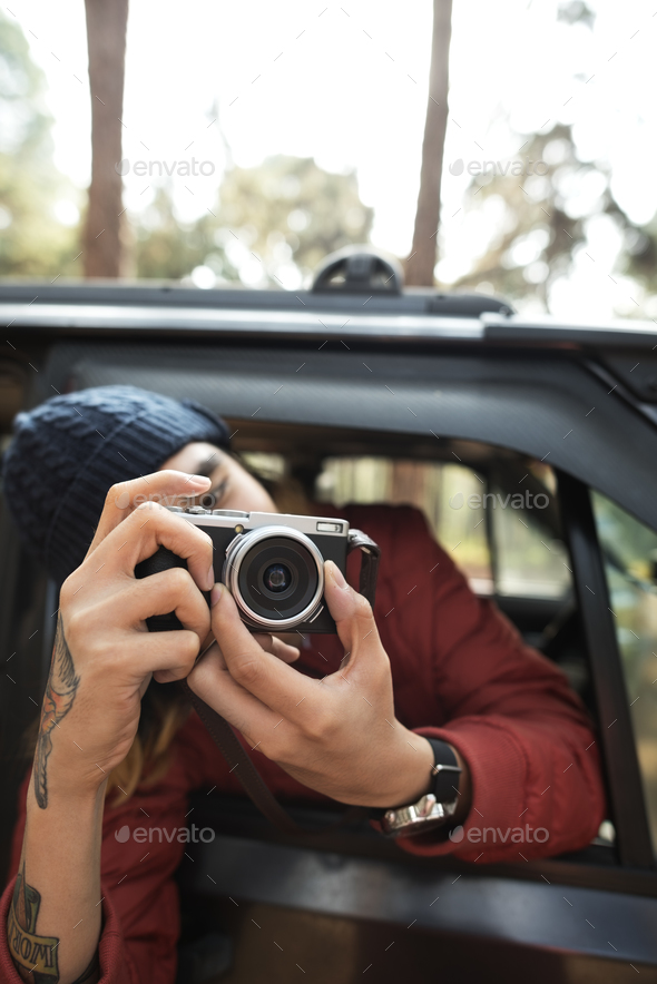 Photographer Camera Man Shooting Car Vehicle Concept Stock Photo by ...