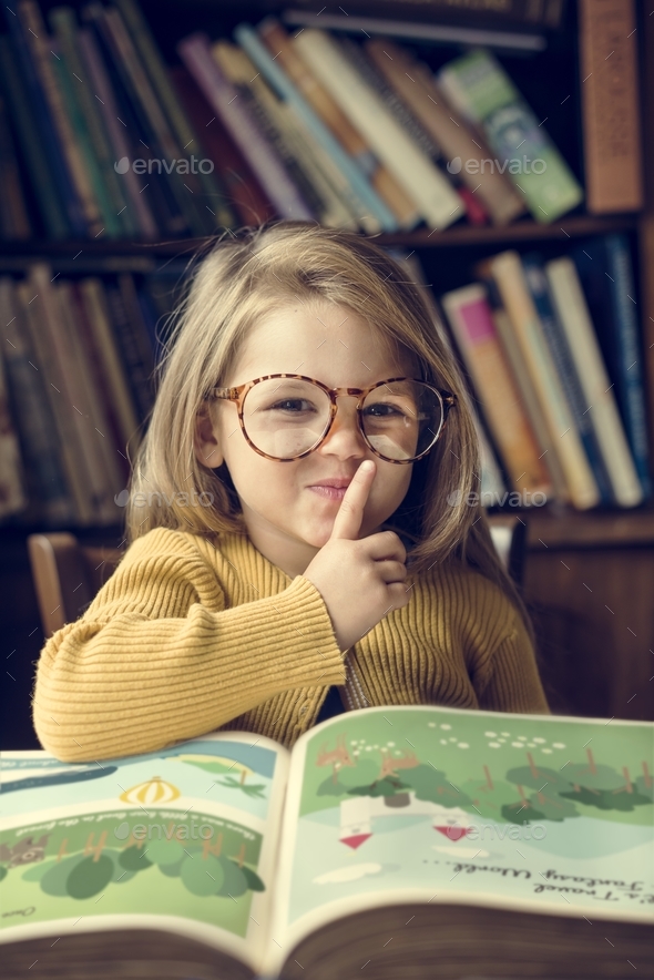 Adorable Cute Girl Reading Storytelling Concept Stock Photo by Rawpixel