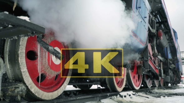 Locomotive Under Steam on Siding, Stock Footage | VideoHive