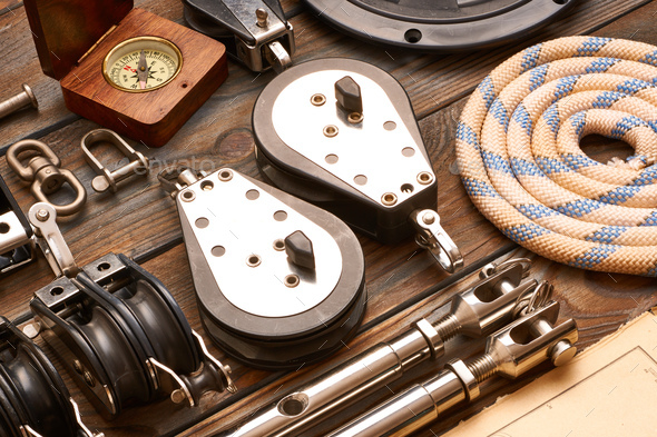 Sailing yacht rigging equipment Stock Photo by haveseen | PhotoDune