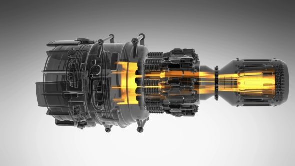 Loop Rotate Jet Engine Turbine, Motion Graphics | VideoHive