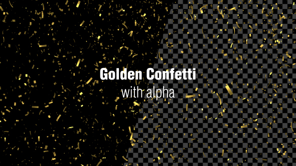 Golden Confetti, Motion Graphics | VideoHive
