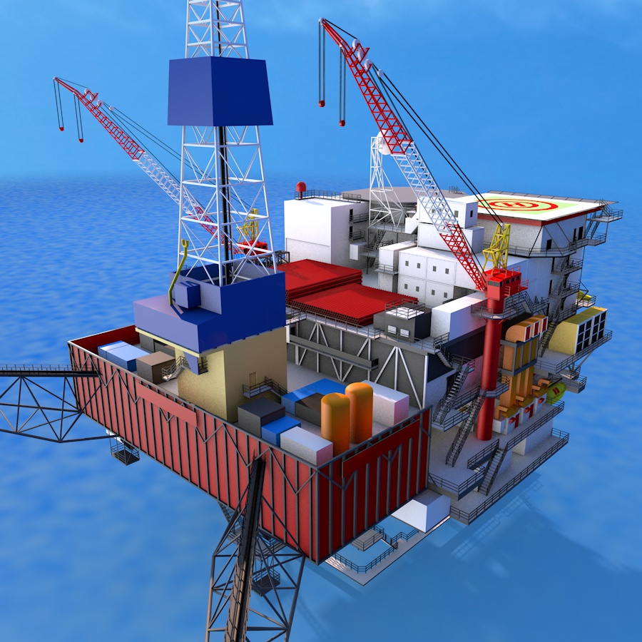 Oil Platform by 3Ddimension | 3DOcean