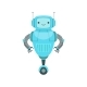 Blue Friendly Android Robot Character by Top_Vectors | GraphicRiver