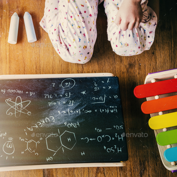 Little Girl Child Development Knowledge Education Concept Stock Photo ...
