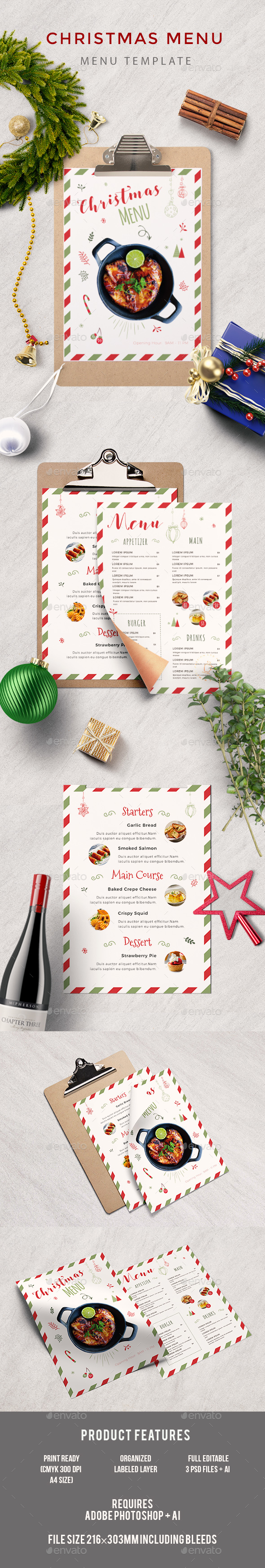 Christmas Menu by infinite78910 | GraphicRiver